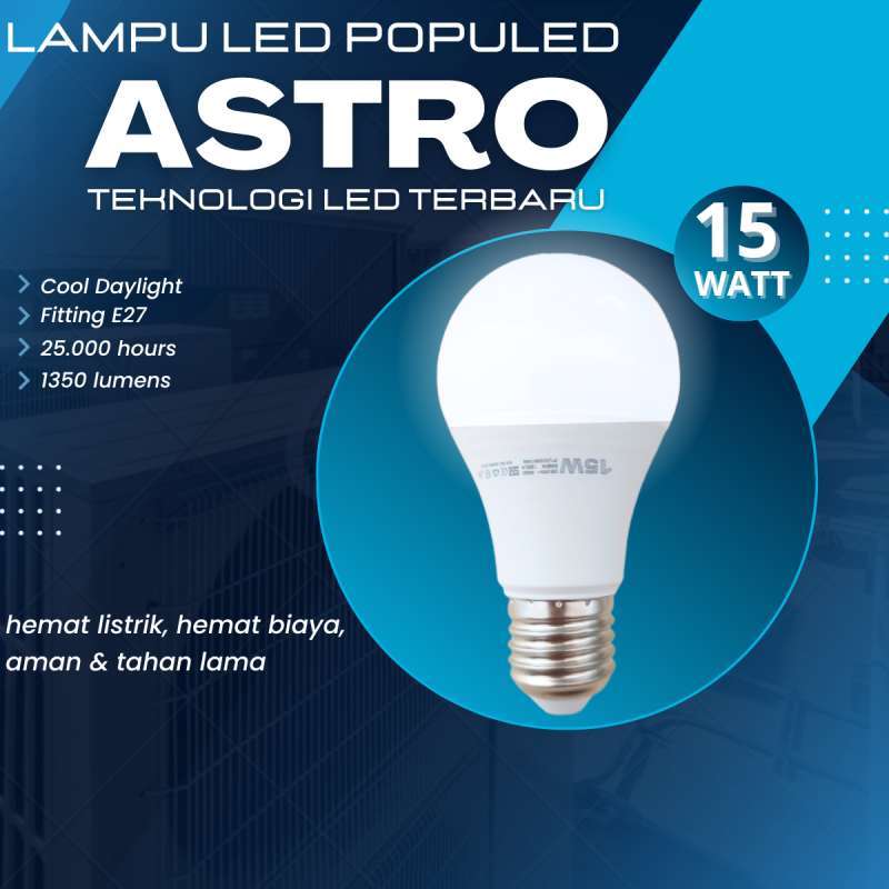 Jual Lampu Led 15 Watt Populed Astro E27 Cool Daylight 6500k Harga ...