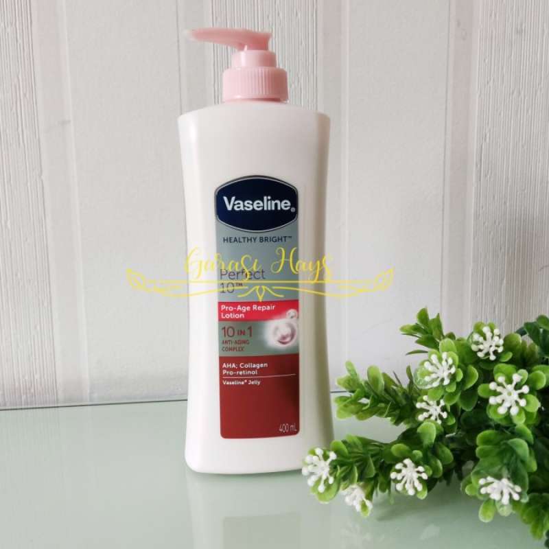 Promo Vaseline Healthy Bright Perfect 10 Pro Age Repair Body Lotion ...