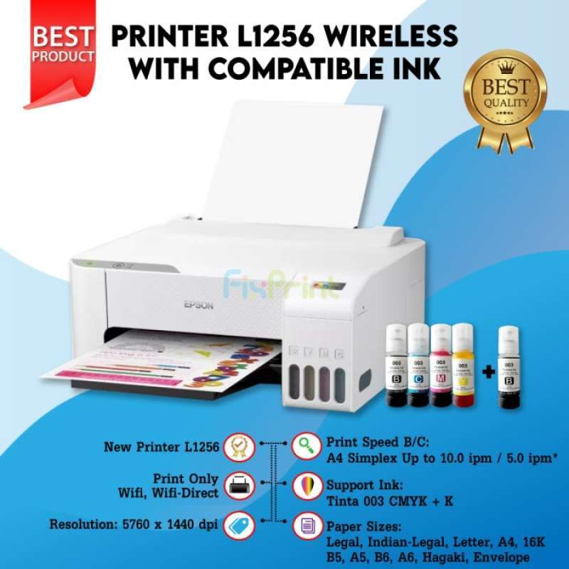Promo Printer Epson L1256 Print Only Ecotank Wireless (putih) Diskon 23 ...