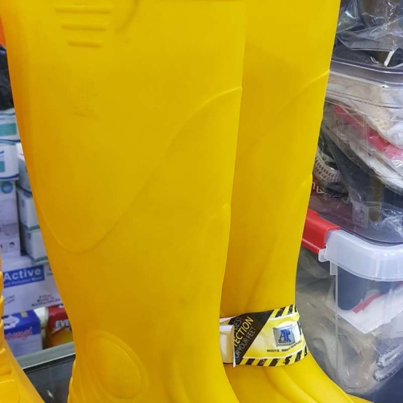 Promo Sepatu Boot Safety S5 Kuning Ap Boots Safety S5 Yellow Plat Baja ...
