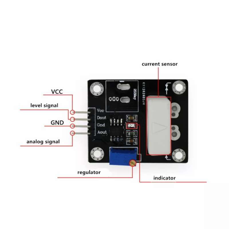 Jual Wcs1700 Sensor Arus Ac Dc Hall Current Max 70a Analog & Digital ...