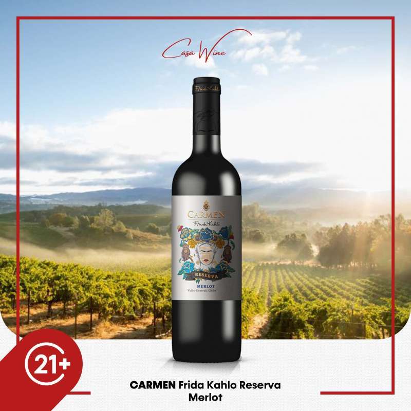 Promo Red Wine Carmen Frida Kahlo Reserva Merlot Diskon 18% di Seller ...