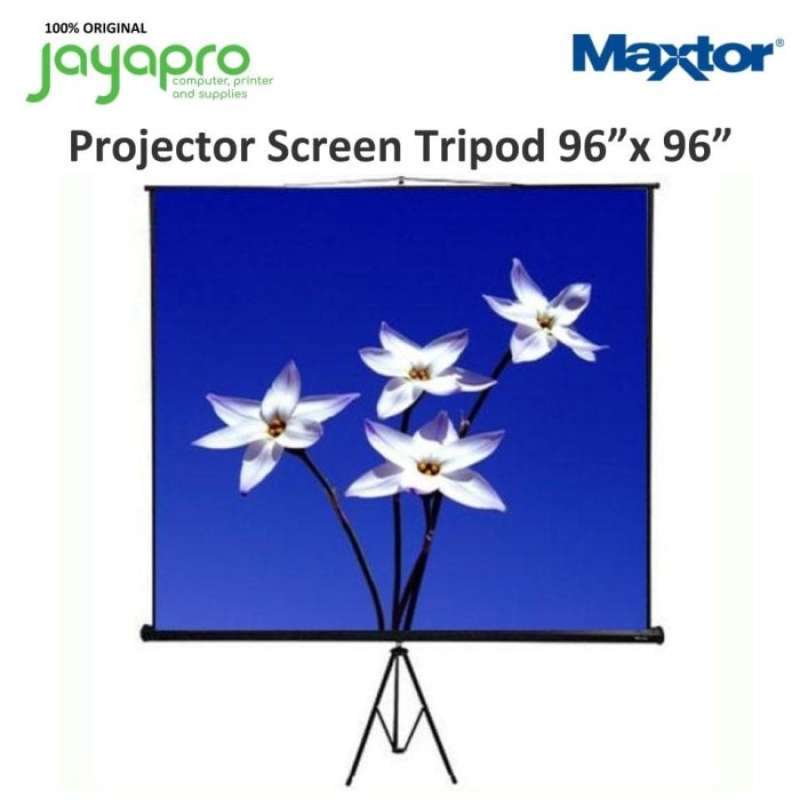 Promo Layar Proyektor 96 X 96 Maxtor Tripod Portable Screen Diskon 3% ...
