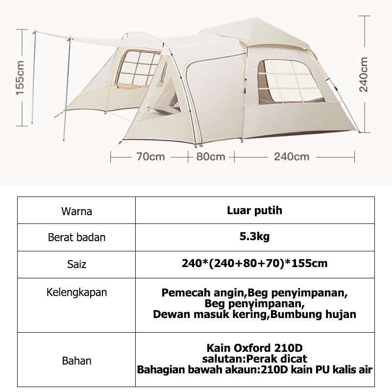 Promo tenda 4-10 orang Tenda camping 6 orang tenda besar tenda 8 orang ...