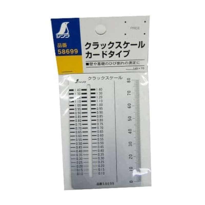 Jual Shinwa Crack Scale Card Type 58699 / Pengukur Keretakan / Crack ...