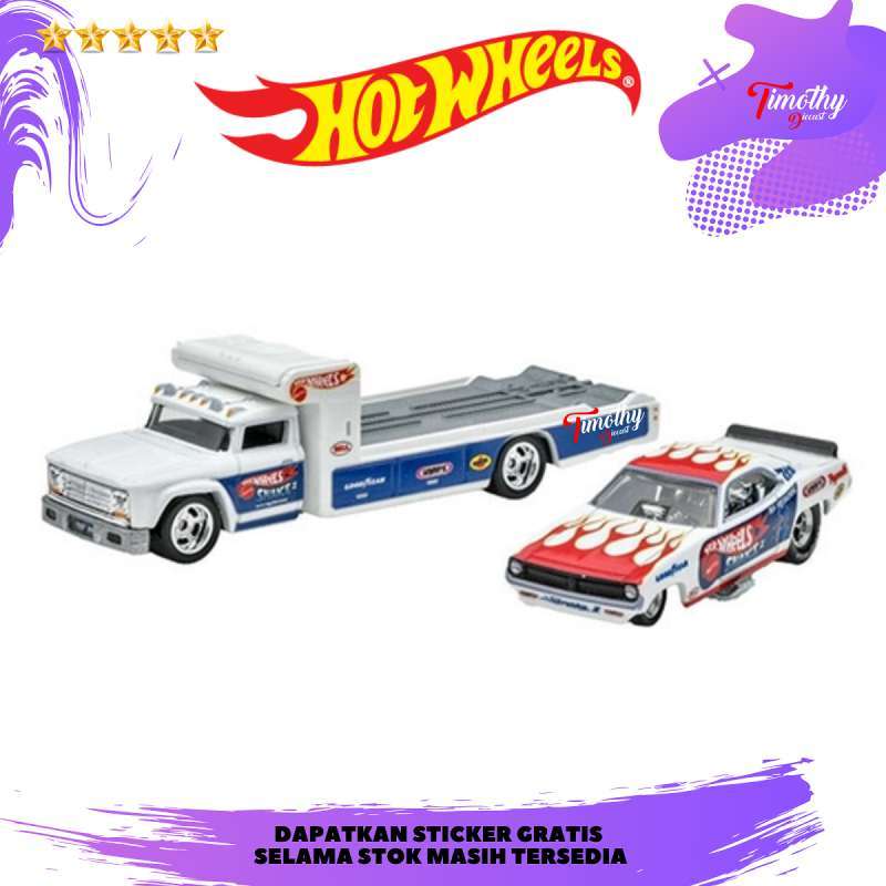 Jual Hot Wheels Team Transport 72 Plymouth Cuda Fc Retro Rig Putih Di ...