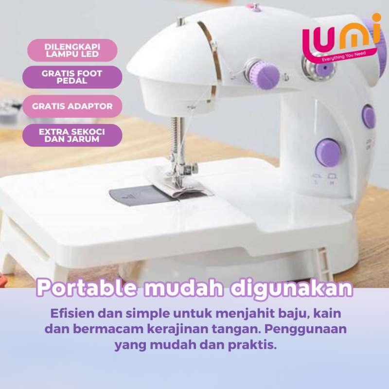 Jual Mesin Jahit Mini Sewing Machine Portable Multifungsi Efisien ...