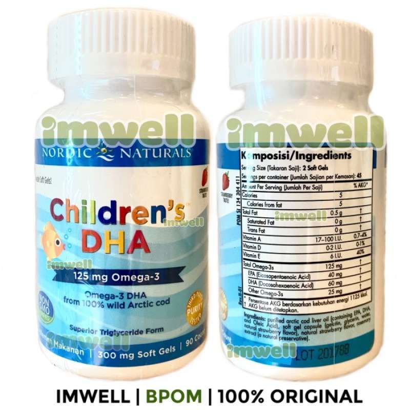 Promo Nordic Naturals Children Dha Vitamin Otak Anak Strawberry (90 ...