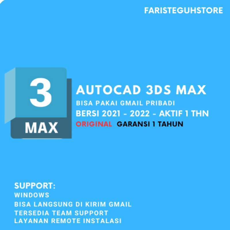 Jual Autocad 3ds Max - 1 Year Original For Win Bergaransi - Pribadi Ori 1 Thn (versi 2021 - 2022 ...
