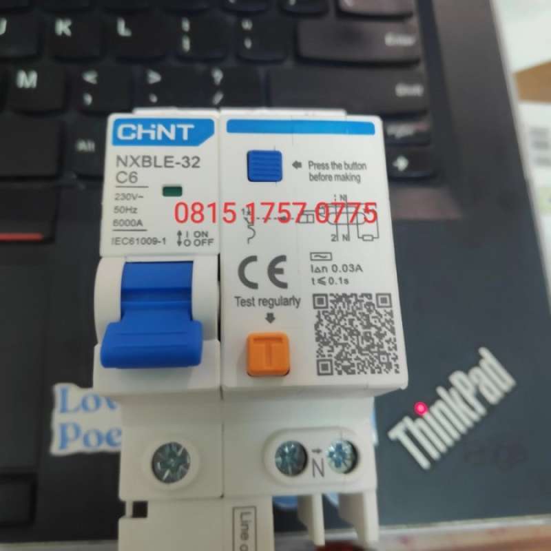 Promo RCBO chint elcb+mcb NXBLE-32 1P +N 6ka 6A- 32A Diskon 23% di Seller Maslika Store ...