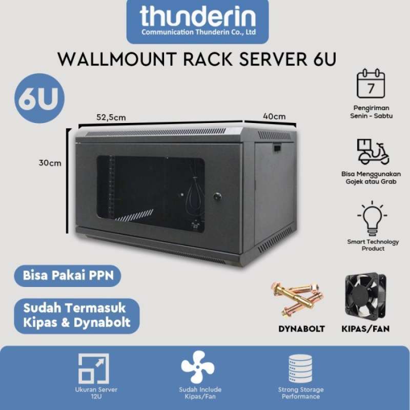 Jual Wallmount Rack Server 6U. Rack Server Ukuran 6U di Seller Caeraa ...