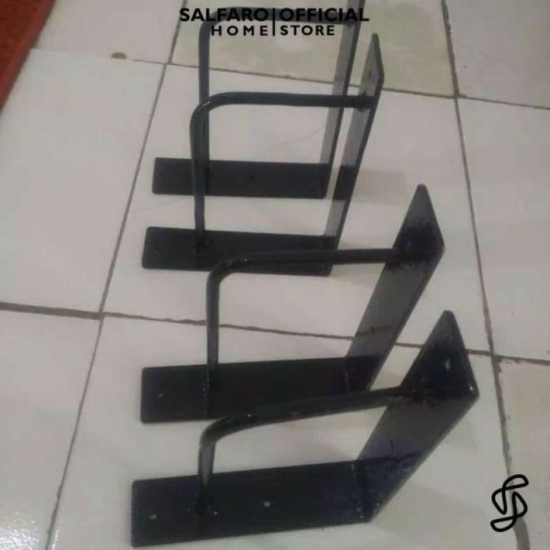 Jual Siku Besi Rak Ambalan Penyangga Papan Gantung Dinding 15 30 35 Cm ...