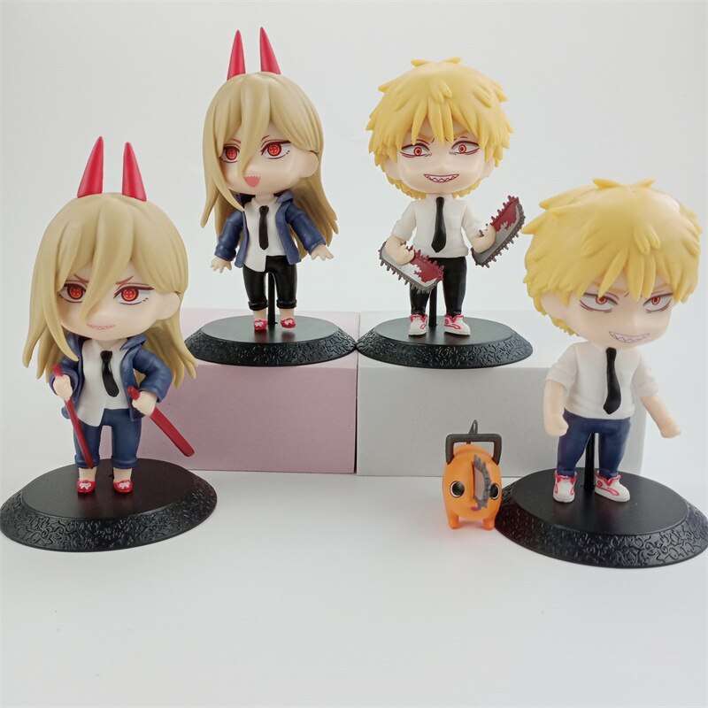 Promo 28cm Chainsaw Man Denji Anime Figure Chainsaw Man Rage Battle Bat ...