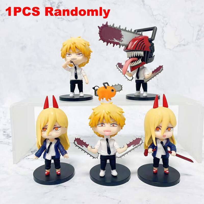 Promo 28cm Chainsaw Man Denji Anime Figure Chainsaw Man Rage Battle Bat ...