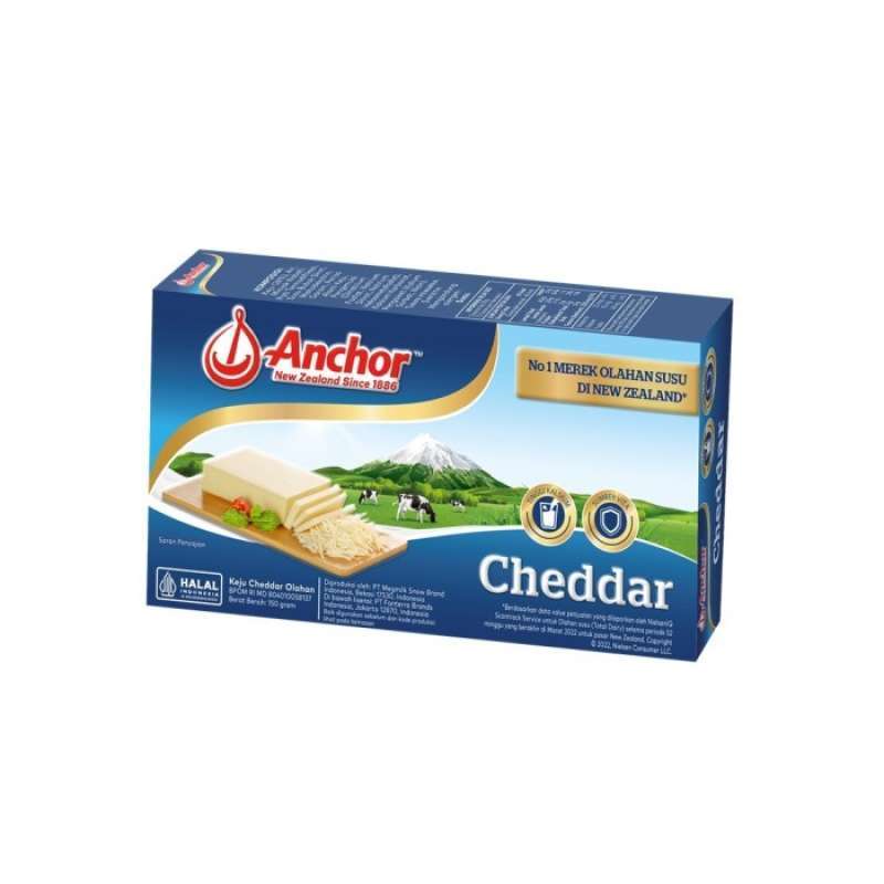 Promo ANCHOR CHEDDAR BLOCK CHEESE 150GR Diskon 20% di Seller Farmers ...