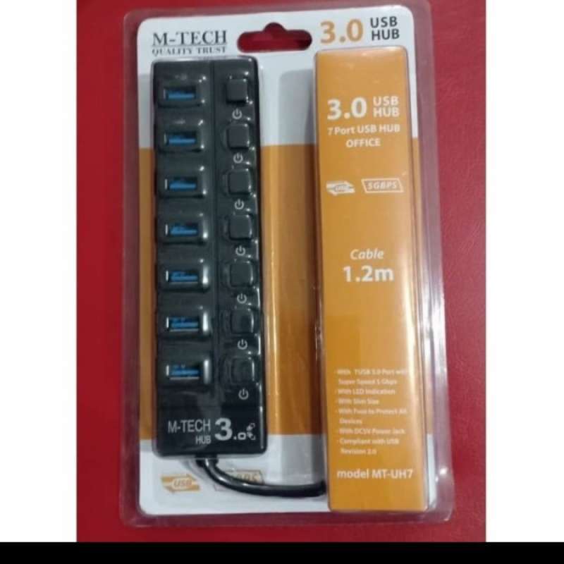Promo Usb Hub 3.0 M-Tech 7 Port Hub Usb 3.0 4 Port On/Off Kabel 1.2M Diskon 23% di Seller ...