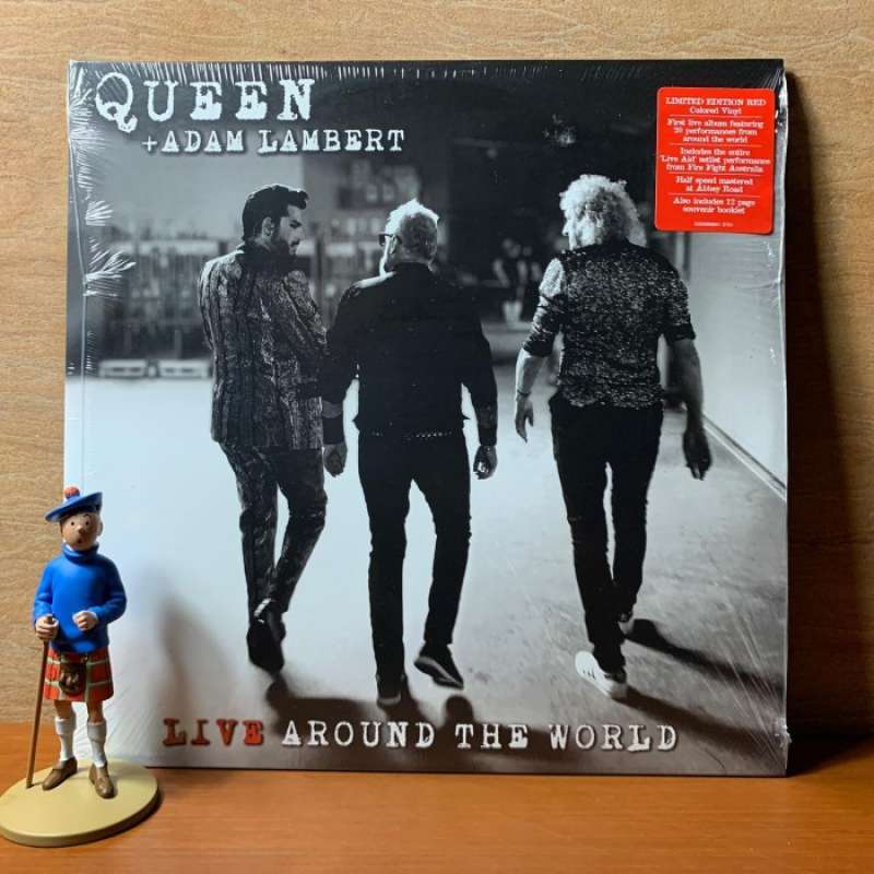 Promo VINYL QUEEN & ADAM LAMBERT - LIVE AROUND THE WORLD (RED VINYL ...