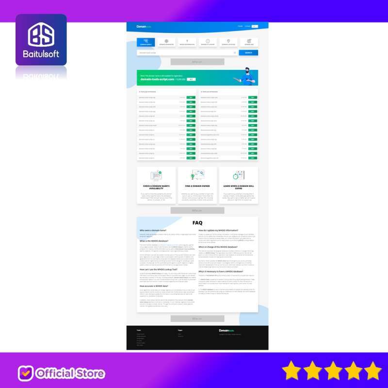 Promo SOURCE CODE APLIKASI DOMAINSKIT - TOOLKIT FOR DOMAINS BY BAITULSOFT Diskon 96% di Seller ...