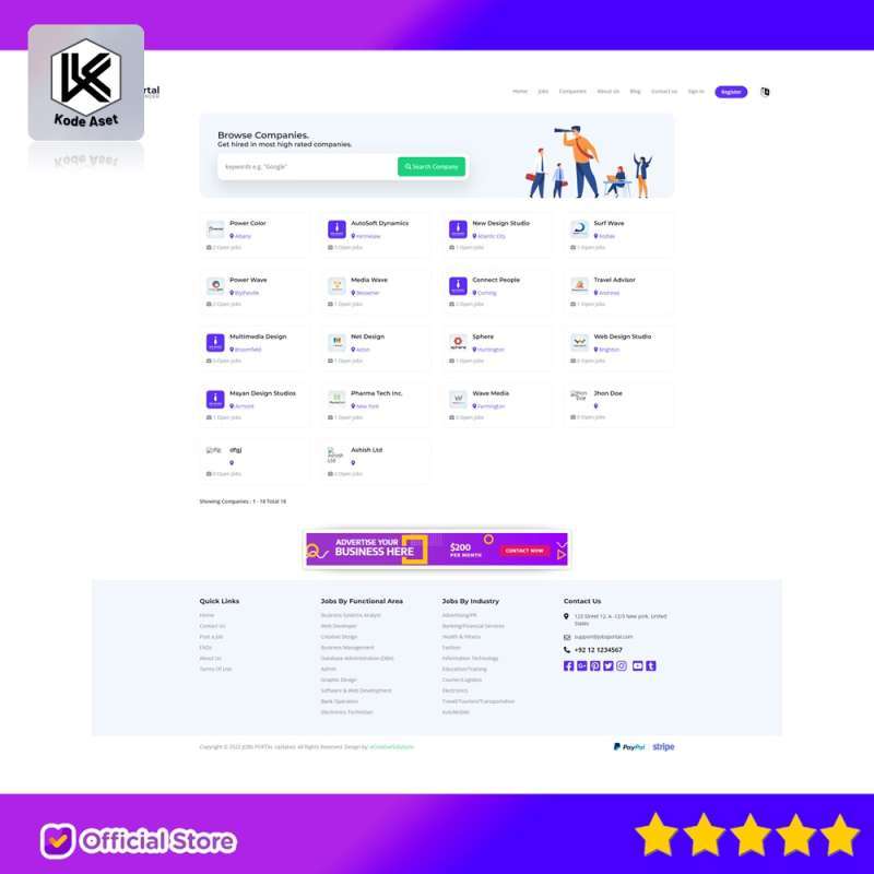 Jual Source Code Aplikasi Jobs Portal - Job Board Laravel Script By Kodeaset Di Seller Kodeaset ...