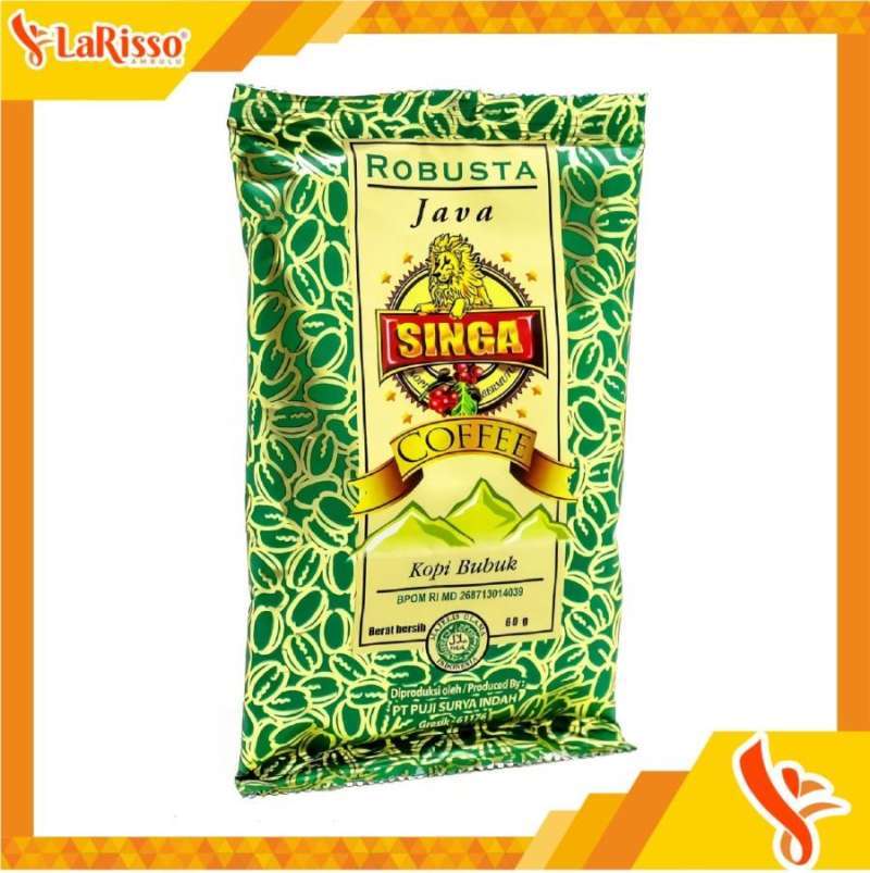 Jual Kopi Singa Robusta Java Kopi Bubuk 60gr Di Seller Larisso ...