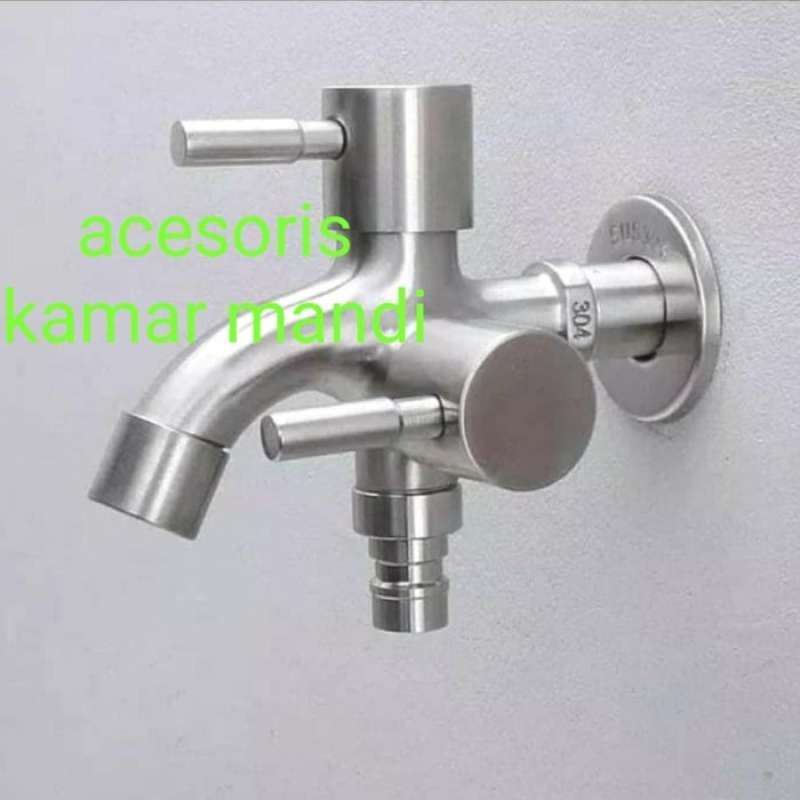 Promo kran cabang/kran double berbahan stainles sus 304 model engkol ...