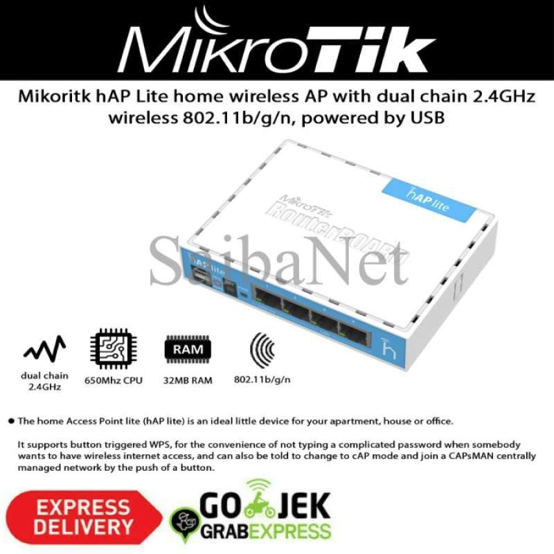 Promo Mikrotik Routerboard Wireless RB941-2nD (hAP-Lite) Diskon 23% di Seller Minao Store ...