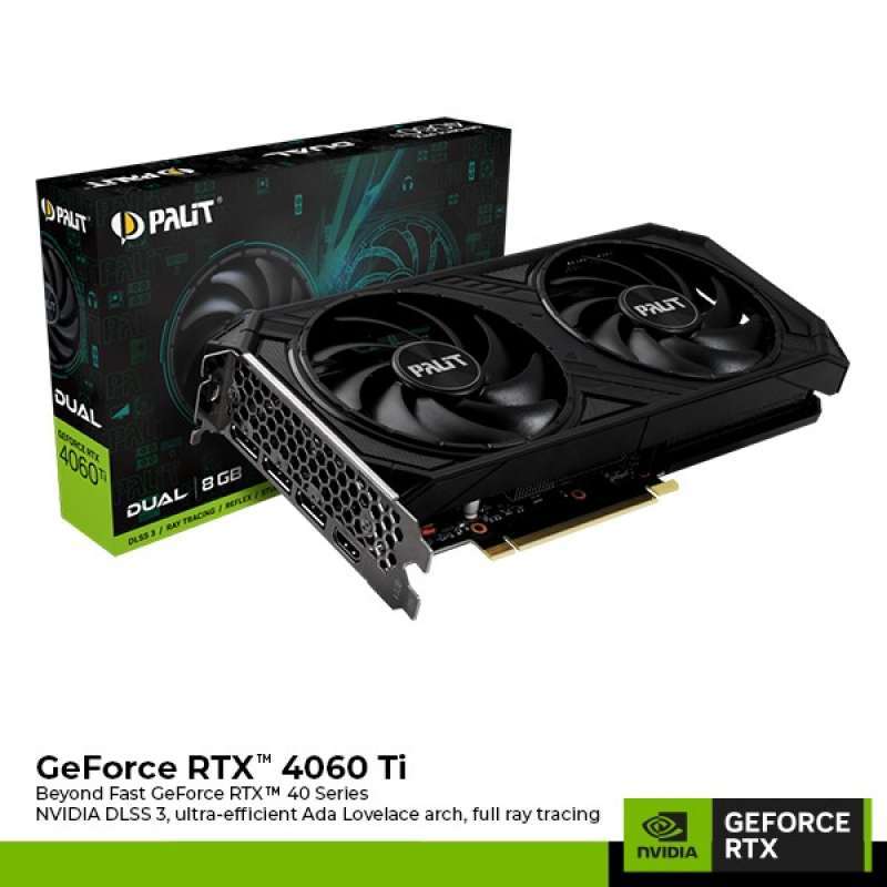 Promo VGA Card Palit GeForce RTX 4060 Ti Dual 8GB GDDR6 Diskon 4% di ...