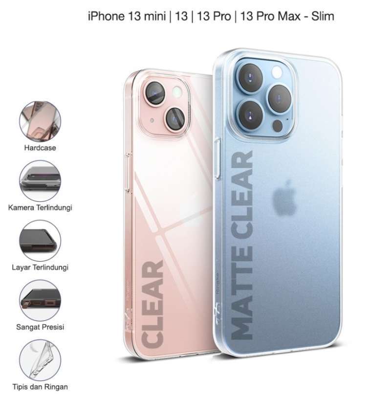 Promo Ringke iPhone 13 mini 13 Pro Max Slim Casing Hardcase Anti Crack ...