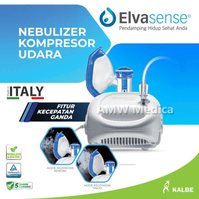 Promo ELVASENSE Nebulizer Compressor NEB39 Terapi Uap Pernafasan ...