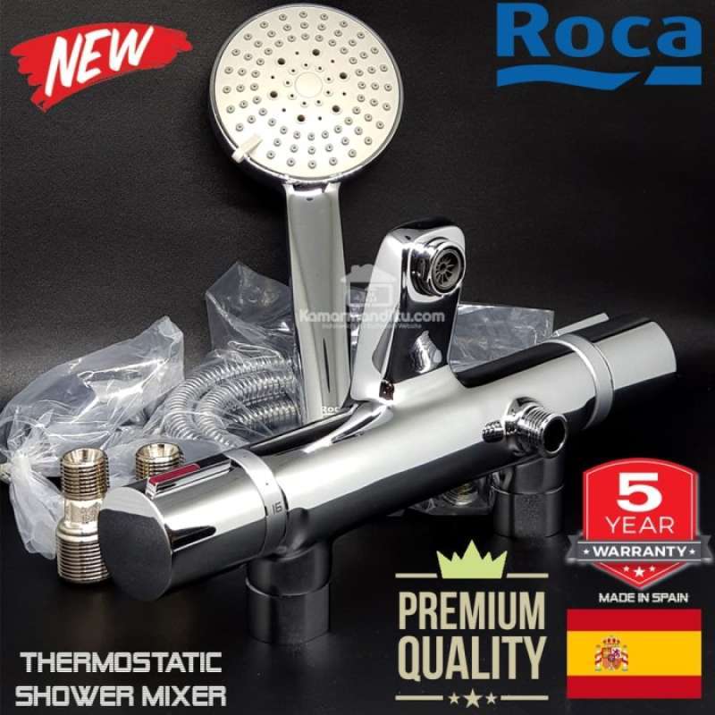 Jual Roca Premium Thermostatic Shower Pengatur Suhu Air Aman Buat Bayi ...