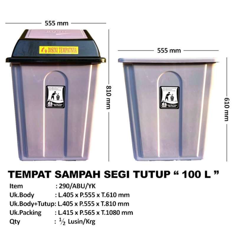 Promo Tong Sampah Besar 100 Liter/Tong Sampah 100Liter/Bak Sampah Ttp ... Promo Tong Sampah Besar 100 Liter/Tong Sampah 100Liter/Bak Sampah Ttp ...