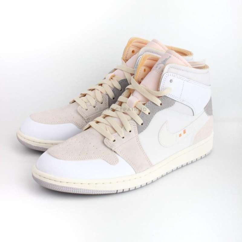 Jual Air Jordan 1 Mid Se Craft Inside Out Grey White 100% Original Bnib ...