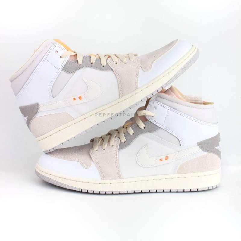 Jual Air Jordan 1 Mid Se Craft Inside Out Grey White 100% Original Bnib ...