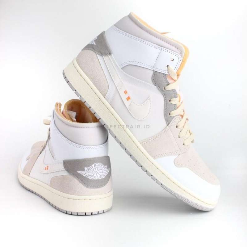 Jual Air Jordan 1 Mid Se Craft Inside Out Grey White 100% Original Bnib ...