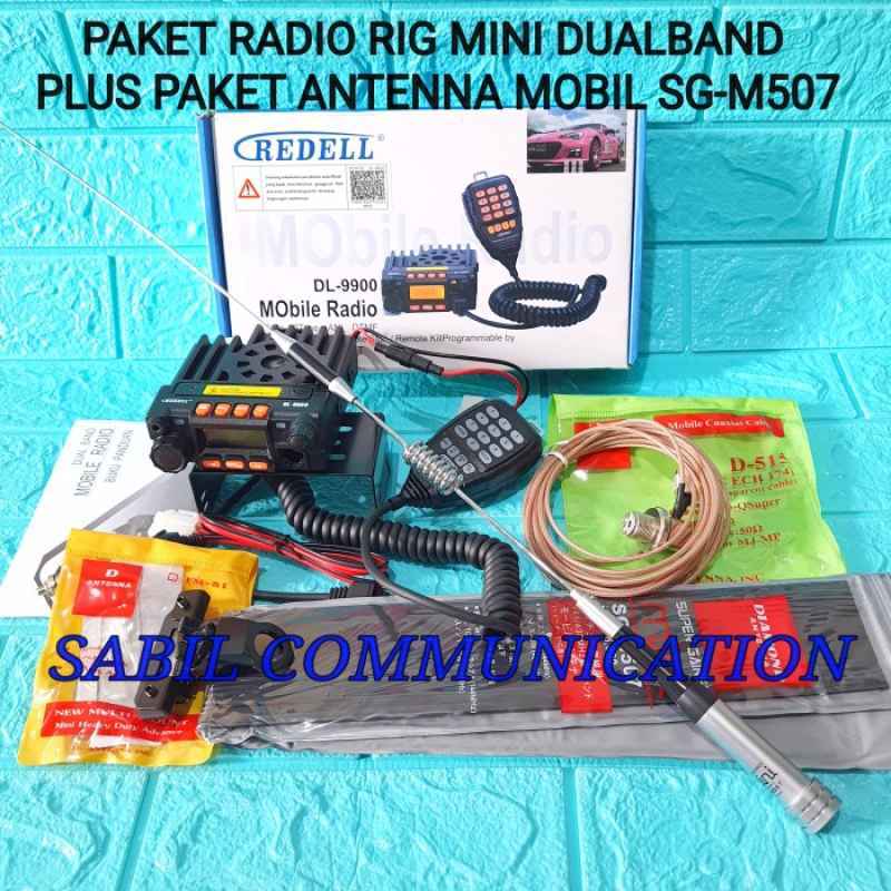 Promo RADIO RIG MINI DUALBAND PLUS PAKET ANTENA KABEL BRACKET REDELL DL ...