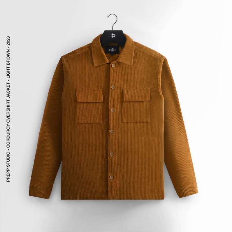 Promo JAKET PREPP STUDIO CORDUROY OVERSHIRT JACKET LIGHT BROWN - S ...