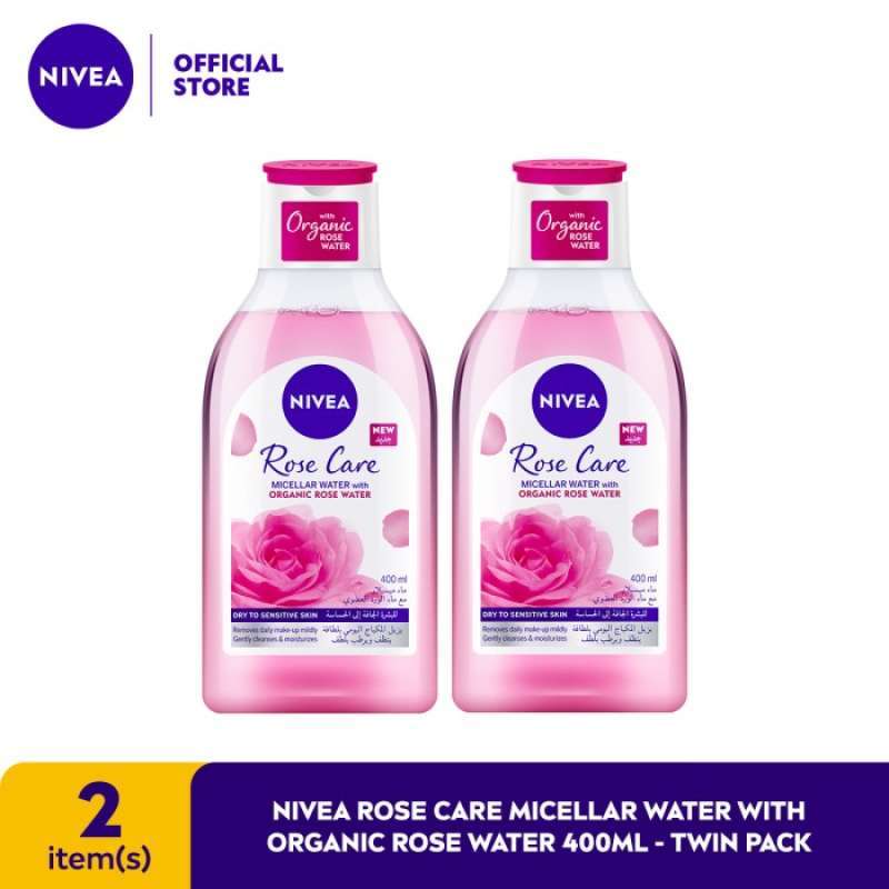 Jual Nivea Rose Care Micellar Water With Organic Rose Water 400ml-twin ...