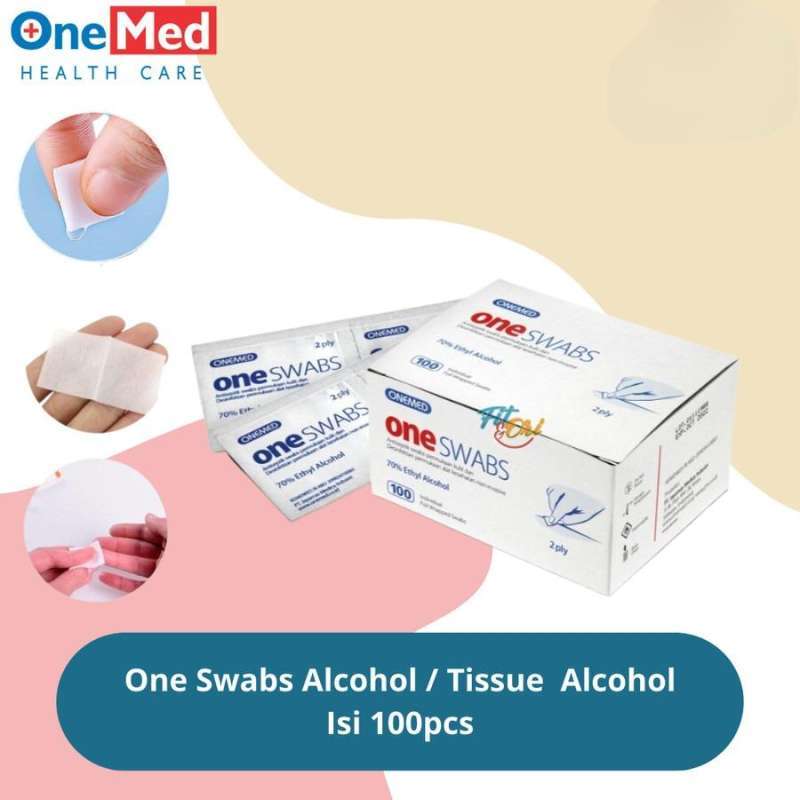 Promo Alcohol Swab Onemed / Tisu Alkohol / Alkohol Swab Diskon 45% Di ...