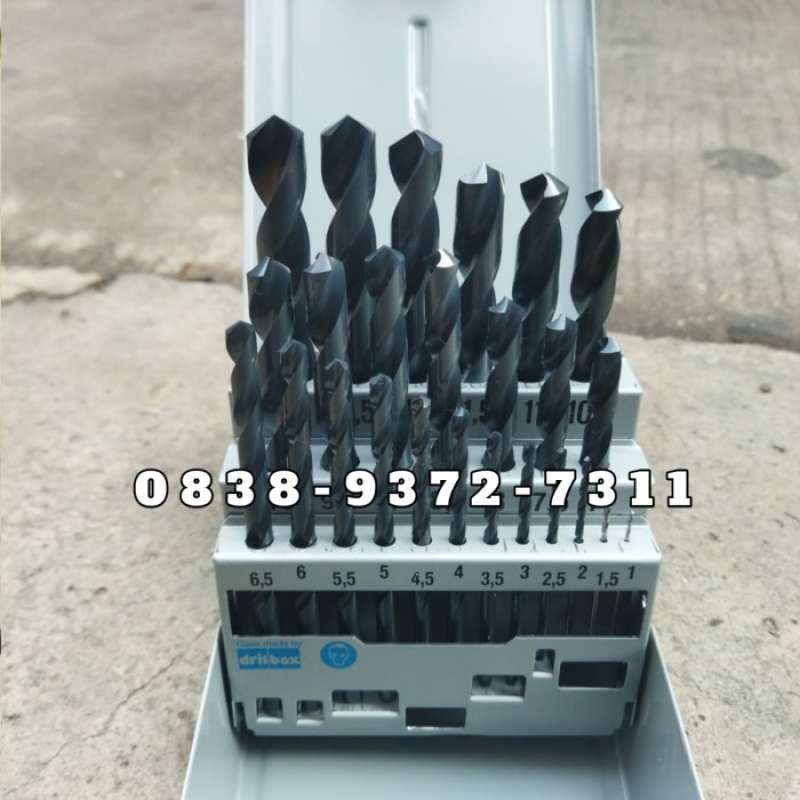 Promo Mata Bor Besi Hss Set 25 Pcs 1 - 13 Mm Mata Bor Naci Bor Besi ...