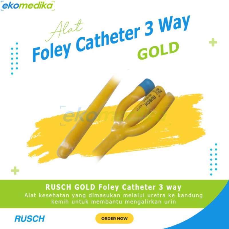 Promo Foley Catheter 3 Way Rusch Gold / Folley Catheter/ Selang Cateter ...