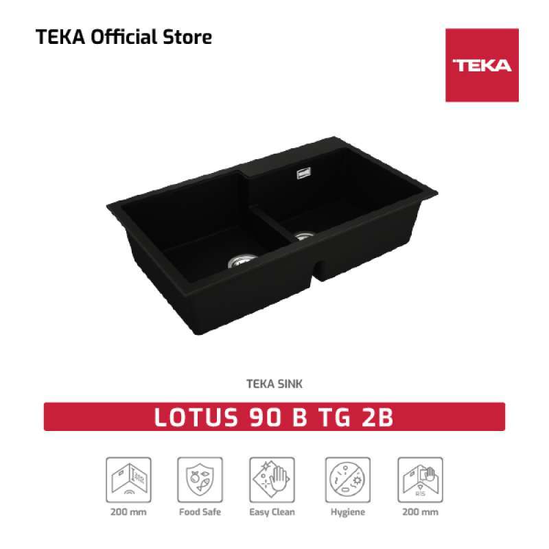 Jual Teka Bak Cuci Piring Granite 2 Bowl Lotus 90 B Tg-2b Black Matt Di ...