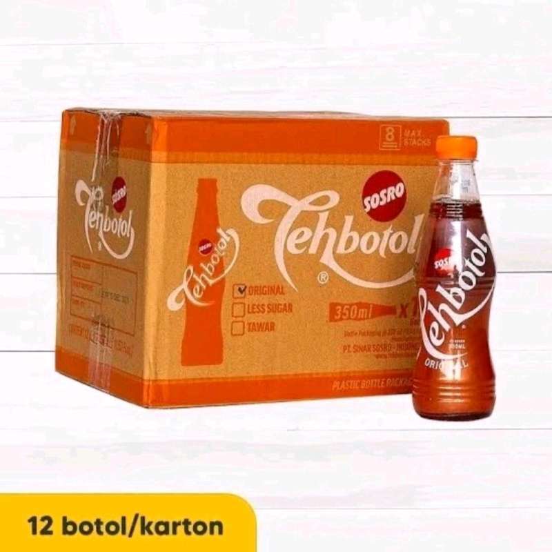 Jual Teh Botol Sosro Original 350ml 1Dus (12 pcs) di Seller 3key Frozen ...