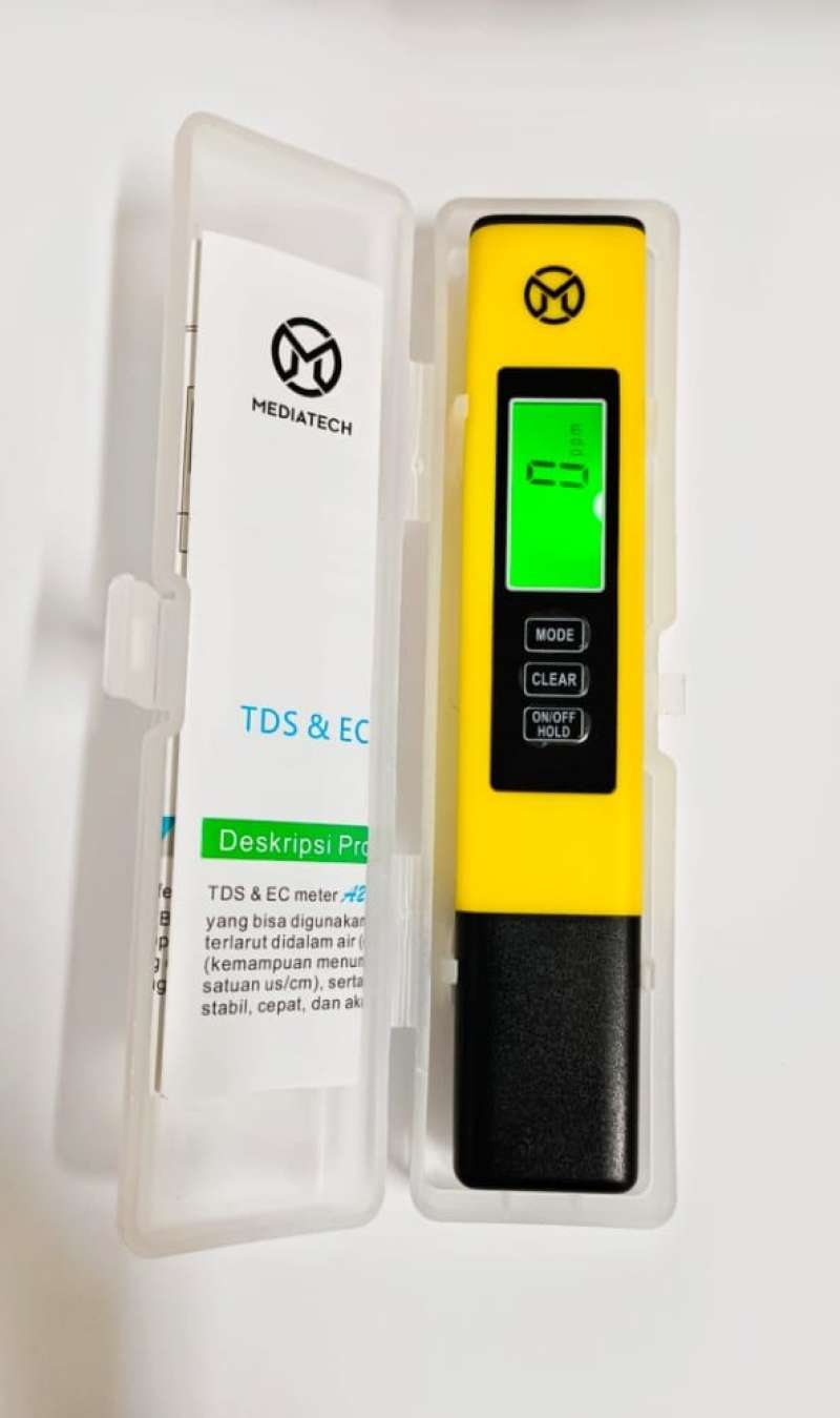 Promo Tds & Ec Meter Kuning Alat Ukur Pada Hidroponik / Tds Dan Ec ...