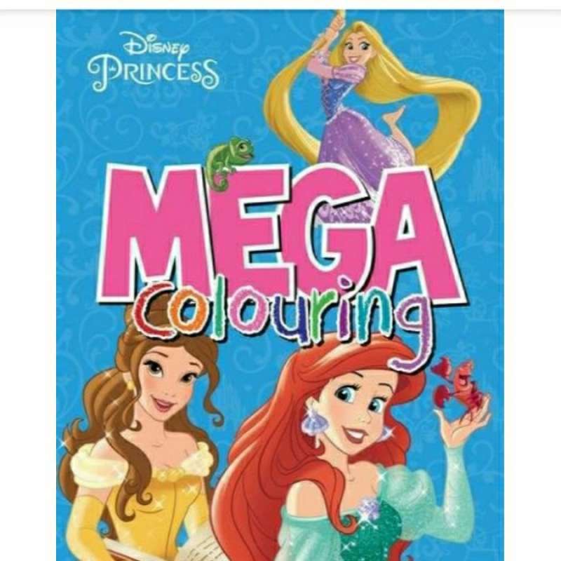 Promo Buku Mewarnai Anak Impor Mega Colouring Disney Princess / Disney Color Diskon 23% Di ...