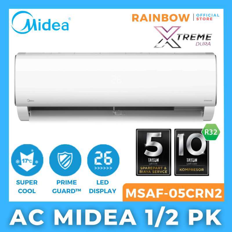 Jual Ac Midea 1/2 Pk Low Watt Msaf-05crn Di Seller Rainbow Store ...