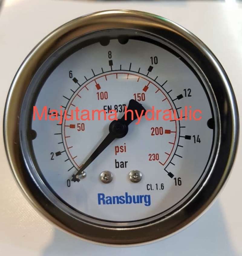 Promo Pressure gauge // manometer 2,5 inch 160 bar(kg/cm2) Diskon 23% ...