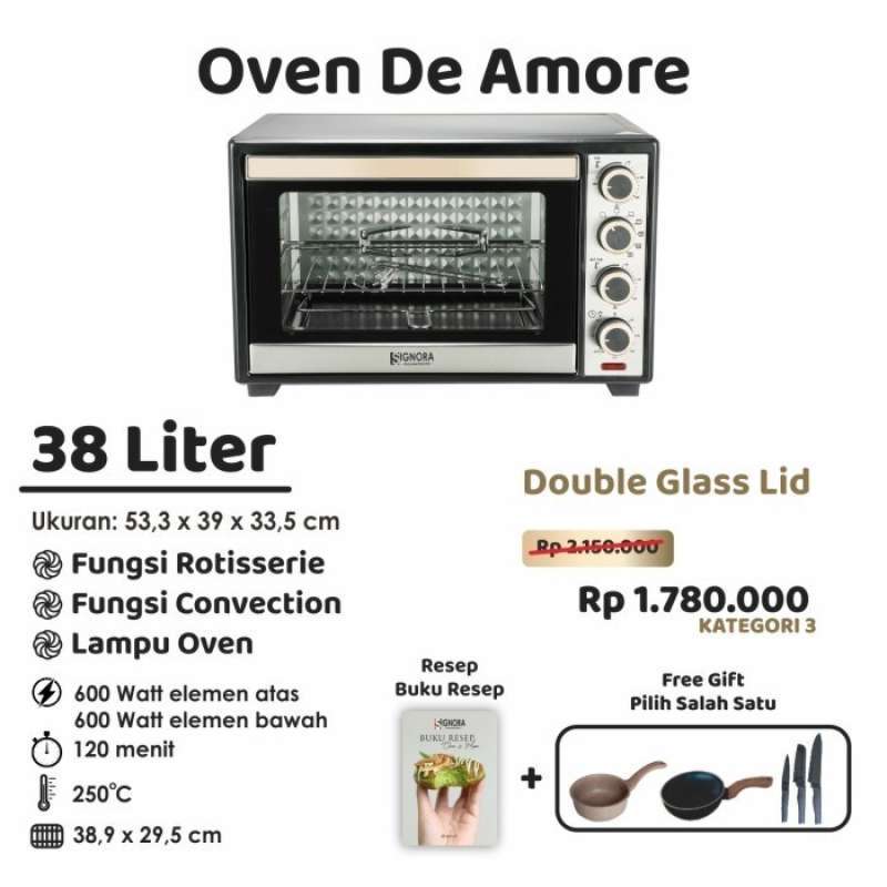 Promo Signora Oven De Amore Oven Roti Rotiserie Convection (Link Dalam ...