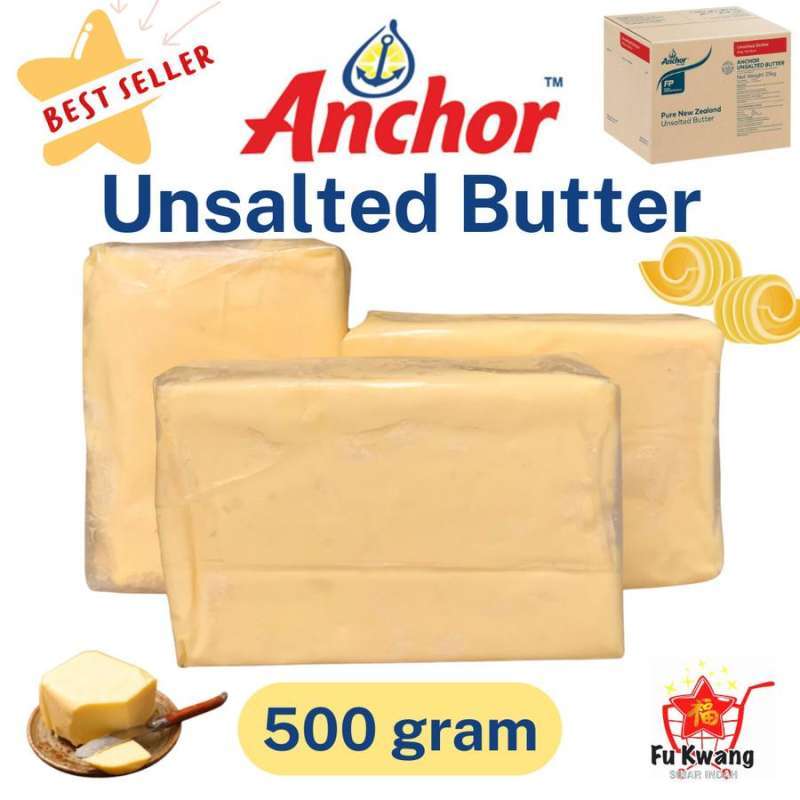 Jual Anchor Unsalted Butter 500 gram / Butter Anchor / Mentega Tawar di ...