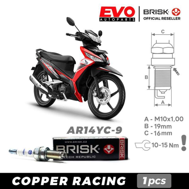 Jual Busi Motor Brisk Copper Racing Ar14yc-9 Supra 125 Di Seller ...