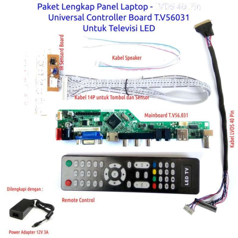 Promo PAKET Main board Mesin Driver USBLCD LED TV MONITOR IPEX 8pc ...